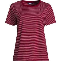 Supima T-Shirt mit Rundhalsausschnitt f&uuml;r Damen, Damen, size: regular, Rot, Baumwolle, by Lands' End