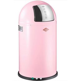 Wesco Abfallsammler Pushboy Junior, Pink, Edelstahl, Metall, 22 L, 63 cm, K&uuml;chen, K&uuml;chenausstattung, M&uuml;lleimer