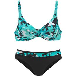 petite fleur by Lascana Damen B&uuml;gel-Bikini, t&uuml;rkis-bedruckt, Gr&ouml;&szlig;e 42C