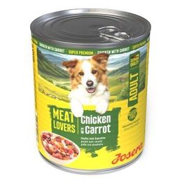 Josera Nassfutter Hund, Adult, Meat Lovers Menu, Huhn und Karotten 6x800 g