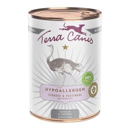 Terra Canis HYPOALLERGEN &ndash; Strau&szlig; mit Pastinake Hunde-Nassfutter getreidefrei 6x400g