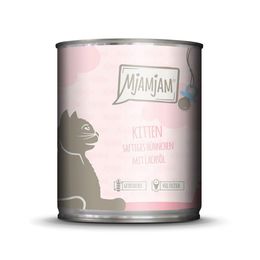 MjAMjAM Kitten saftiges H&uuml;hnchen mit Lachs&ouml;l Katzen-Nassfutter getreidefrei 6x800g