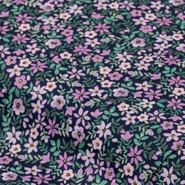 buttinette Baumwollstoff "Lila Bl&uuml;mchen", lila-color