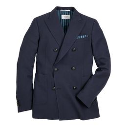 Carl Gross Pinpoint-Blazer, 60 - Marine, aus Schurwolle