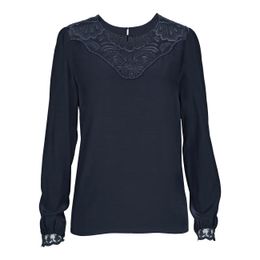 Rosemunde Copenhagen Spitzenbluse, 42 - Dunkelblau, aus Viskose
