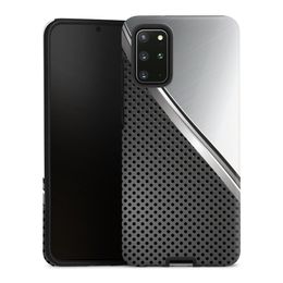 DeinDesign Galaxy S20 Plus Handy Panzer Handyh&uuml;lle robuste Outdoor H&uuml;lle Schutzh&uuml;lle matt Steel Metall Carbon Tough Case