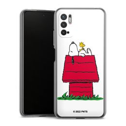 DeinDesign Xiaomi Redmi Note 10 5G Handy Silikon H&uuml;lle Case transparent Handyh&uuml;lle Snoopy Peanuts Official Licensed Product Silikon Case