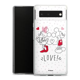 DeinDesign Google Pixel 6 Handy Silikon H&uuml;lle Case transparent Handyh&uuml;lle Disney Valentine'S Day Silikon Case