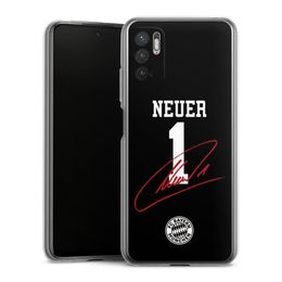 DeinDesign Xiaomi Redmi Note 10 5G Handy Silikon H&uuml;lle Case transparent Handyh&uuml;lle Fc Bayern M&uuml;nchen Manuel Neuer Fcb Silikon Case