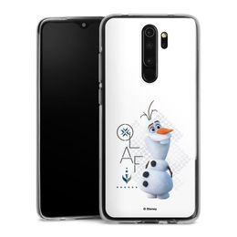 DeinDesign Xiaomi Redmi Note 8 Pro Handy Silikon H&uuml;lle Case transparent Handyh&uuml;lle Frozen Olaf Disney Frozen 2 Silikon Case