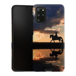 DeinDesign Galaxy S20 Plus Handy Panzer Handyh&uuml;lle robuste Outdoor H&uuml;lle Schutzh&uuml;lle matt Sunset Horseback Riding Horse Tough Case