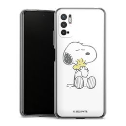 DeinDesign Xiaomi Redmi Note 10 5G Handy Silikon H&uuml;lle Case transparent Handyh&uuml;lle Snoopy Love Peanuts Silikon Case