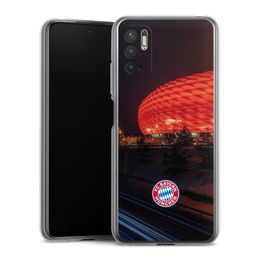 DeinDesign Xiaomi Redmi Note 10 5G Handy Silikon H&uuml;lle Case transparent Handyh&uuml;lle Fc Bayern M&uuml;nchen Stadium Fcb Silikon Case