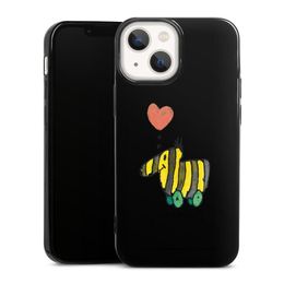 DeinDesign iPhone 13 Mini Handy Slim Case extra d&uuml;nn Silikon Handyh&uuml;lle schwarz H&uuml;lle Children Children'S Book Janosch Silikon Slim Case