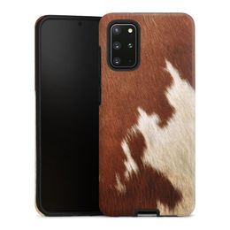 DeinDesign Galaxy S20 Plus Handy Panzer Handyh&uuml;lle robuste Outdoor H&uuml;lle Schutzh&uuml;lle matt Fur Cow Animal Look Tough Case