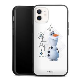 DeinDesign iPhone 12 mini Handy Premium Silikon H&uuml;lle Handyh&uuml;lle schwarz Case Frozen Olaf Disney Frozen 2 Silikon Premium Case