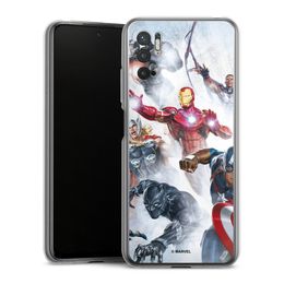 DeinDesign Xiaomi Redmi Note 10 5G Handy Silikon H&uuml;lle Case transparent Handyh&uuml;lle Marvel Avengers Official Licensed Product Silikon Case