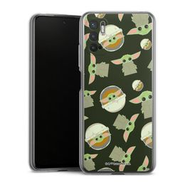 DeinDesign Xiaomi Redmi Note 10 5G Handy Silikon H&uuml;lle Case transparent Handyh&uuml;lle Official Licensed Product Star Wars Muster Baby Yoda Silikon Case