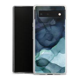 DeinDesign Google Pixel 6 Handy Silikon H&uuml;lle Case transparent Handyh&uuml;lle Water Colour Muster Texture Silikon Case