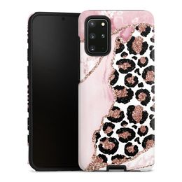 DeinDesign Galaxy S20 Plus Handy Panzer Handyh&uuml;lle robuste Outdoor H&uuml;lle Schutzh&uuml;lle matt Leopard Glitzer Marble Tough Case