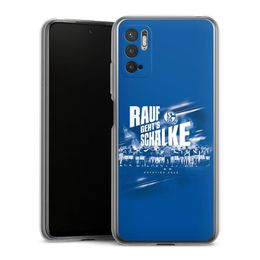 DeinDesign Xiaomi Redmi Note 10 5G Handy Silikon H&uuml;lle Case transparent Handyh&uuml;lle Official Licensed Product Ascent Fc Schalke 04 Silikon Case