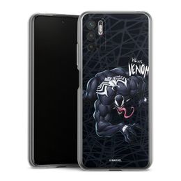 DeinDesign Xiaomi Redmi Note 10 5G Handy Silikon H&uuml;lle Case transparent Handyh&uuml;lle Marvel Venom Spiderman Silikon Case
