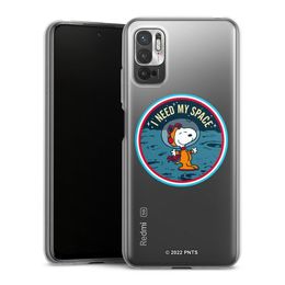 DeinDesign Xiaomi Redmi Note 10 5G Handy Silikon H&uuml;lle Case transparent Handyh&uuml;lle Peanuts Weltall Snoopy Silikon Case