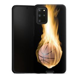 DeinDesign Galaxy S20 Plus Handy Panzer Handyh&uuml;lle robuste Outdoor H&uuml;lle Schutzh&uuml;lle matt Sports Basketball Fire Tough Case