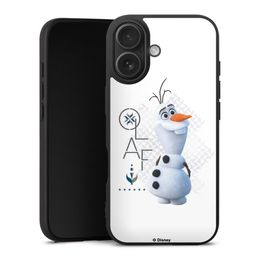 DeinDesign iPhone 17 Handy Premium Silikon H&uuml;lle Handyh&uuml;lle schwarz Case Frozen Olaf Disney Frozen 2 Silikon Premium Case