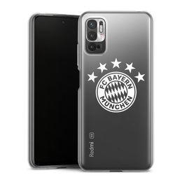 DeinDesign Xiaomi Redmi Note 10 5G Handy Silikon H&uuml;lle Case transparent Handyh&uuml;lle Fcb Transparent Fc Bayern M&uuml;nchen Silikon Case