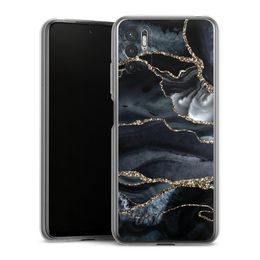 DeinDesign Xiaomi Redmi Note 10 5G Handy Silikon H&uuml;lle Case transparent Handyh&uuml;lle Marble Trends Glitzer Silikon Case