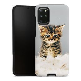 DeinDesign Galaxy S20 Plus Handy Panzer Handyh&uuml;lle robuste Outdoor H&uuml;lle Schutzh&uuml;lle matt Cat Pet Feather Tough Case