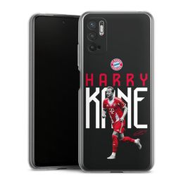 DeinDesign Xiaomi Redmi Note 10 5G Handy Silikon H&uuml;lle Case transparent Handyh&uuml;lle Fc Bayern M&uuml;nchen Official Licensed Product Harry Kane Silikon Case