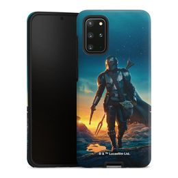 DeinDesign Galaxy S20 Plus Handy Panzer Handyh&uuml;lle robuste Outdoor H&uuml;lle Schutzh&uuml;lle matt Star Wars The Mandalorian Sunset Tough Case