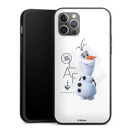 DeinDesign iPhone 12 Pro Handy Premium Silikon H&uuml;lle Handyh&uuml;lle schwarz Case Frozen Olaf Disney Frozen 2 Silikon Premium Case