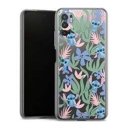DeinDesign Xiaomi Redmi Note 10 5G Handy Silikon H&uuml;lle Case transparent Handyh&uuml;lle Disney Muster Lilo & Stitch Silikon Case