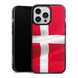 DeinDesign iPhone 13 Pro Handy Silikon H&uuml;lle Case schwarz Handyh&uuml;lle Denmark Flag