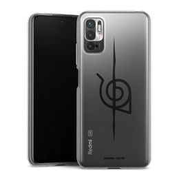 DeinDesign Xiaomi Redmi Note 10 5G Handy Silikon H&uuml;lle Case transparent Handyh&uuml;lle Konoha Sasuke Naruto Shippuden Silikon Case
