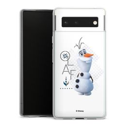 DeinDesign Google Pixel 6 Handy Silikon H&uuml;lle Case transparent Handyh&uuml;lle Frozen Olaf Disney Frozen 2 Silikon Case