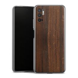 DeinDesign Xiaomi Redmi Note 10 5G Handy Silikon H&uuml;lle Case transparent Handyh&uuml;lle Wood Nut Tree Wooden Look Silikon Case