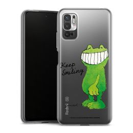 DeinDesign Xiaomi Redmi Note 10 5G Handy Silikon H&uuml;lle Case transparent Handyh&uuml;lle Janosch Frog Motivation Silikon Case