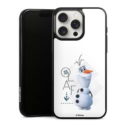 DeinDesign iPhone 15 Pro Max Handy Silikon H&uuml;lle Case schwarz Handyh&uuml;lle Frozen Olaf Disney Frozen 2