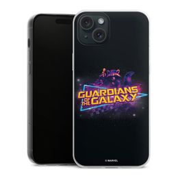 DeinDesign iPhone 15 Plus Handy Slim Case Silikon Handyh&uuml;lle transparent H&uuml;lle extra d&uuml;nn Guardians Of The Galaxy Marvel Logo Silikon Slim Case