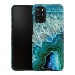 DeinDesign Galaxy S20 Plus Handy Panzer Handyh&uuml;lle robuste Outdoor H&uuml;lle Schutzh&uuml;lle matt Stone Blue Marble Tough Case