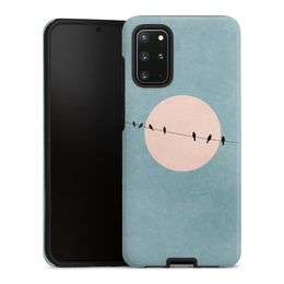 DeinDesign Galaxy S20 Plus Handy Panzer Handyh&uuml;lle robuste Outdoor H&uuml;lle Schutzh&uuml;lle matt Bird Turquoise Moon Tough Case