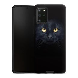 DeinDesign Galaxy S20 Plus Handy Panzer Handyh&uuml;lle robuste Outdoor H&uuml;lle Schutzh&uuml;lle matt Eye Cat Black Tough Case