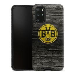 DeinDesign Galaxy S20 Plus Handy Panzer Handyh&uuml;lle robuste Outdoor H&uuml;lle Schutzh&uuml;lle matt Wooden Look Bvb Borussia Dortmund Tough Case
