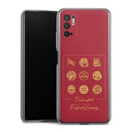 DeinDesign Xiaomi Redmi Note 10 5G Handy Silikon H&uuml;lle Case transparent Handyh&uuml;lle Merchandise Fc Bayern M&uuml;nchen Fcb 125 Jahre Silikon Case