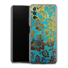 DeinDesign Xiaomi Redmi Note 10 5G Handy Silikon H&uuml;lle Case transparent Handyh&uuml;lle Flowers Vintage Ornament Silikon Case