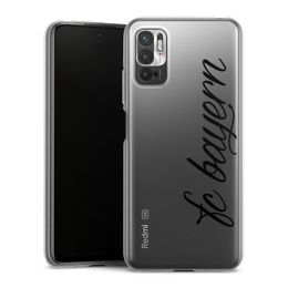 DeinDesign Xiaomi Redmi Note 10 5G Handy Silikon H&uuml;lle Case transparent Handyh&uuml;lle Fcb Official Licensed Product Fc Bayern M&uuml;nchen Silikon Case